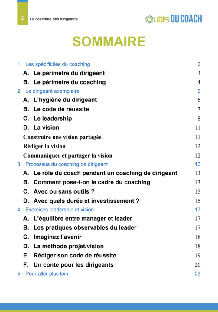 Le coaching des dirigeants - Un Ebook Outils du Coach